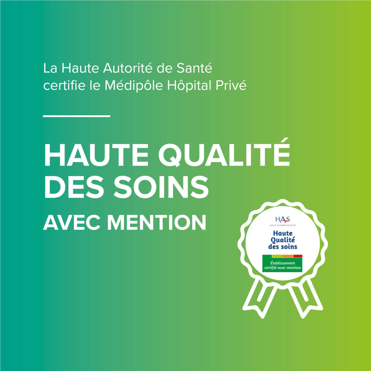 Le Médipôle Hôpital Privé, certifié Haute qualité des soins - Médipôle ...